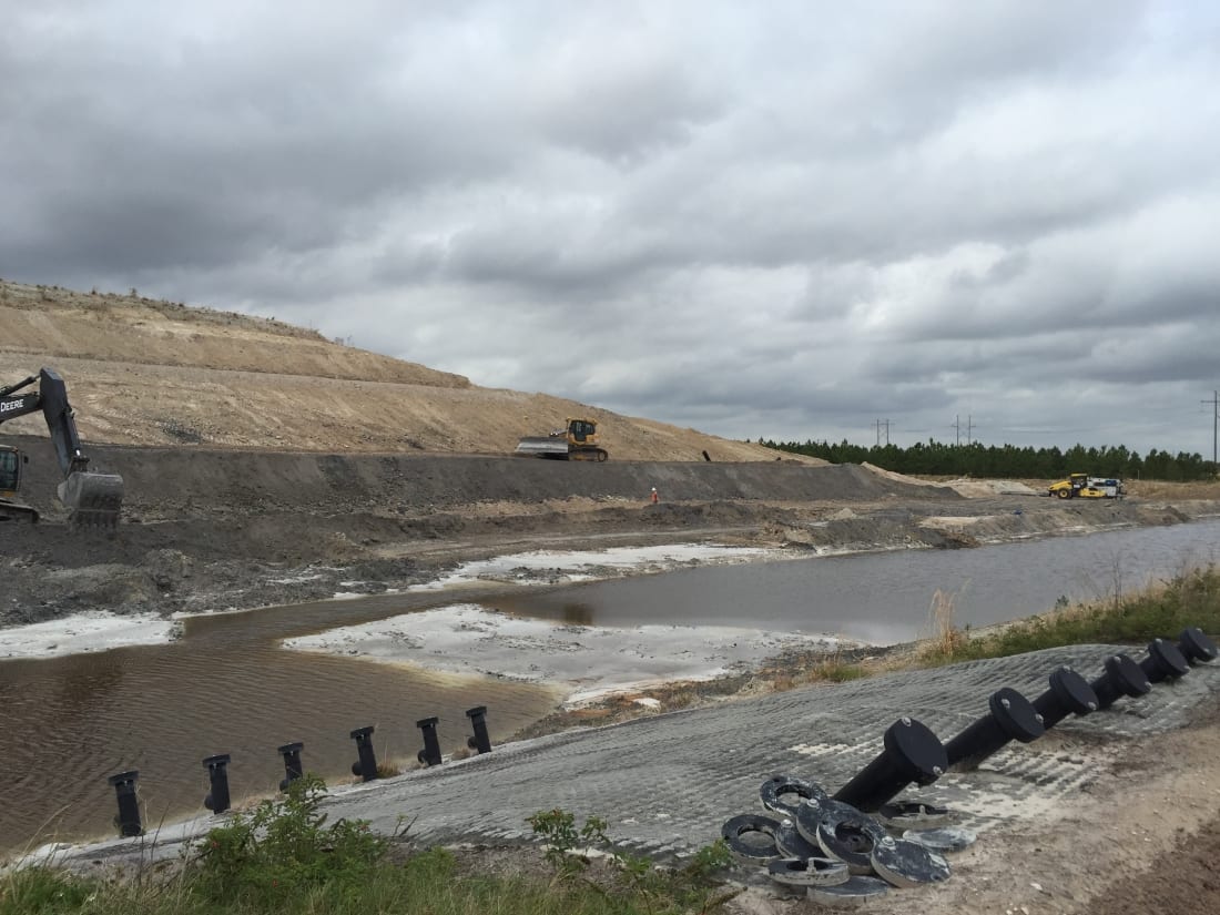 Upper Slope Drain Finished on Gyp Stack Closure Project | COMANCO